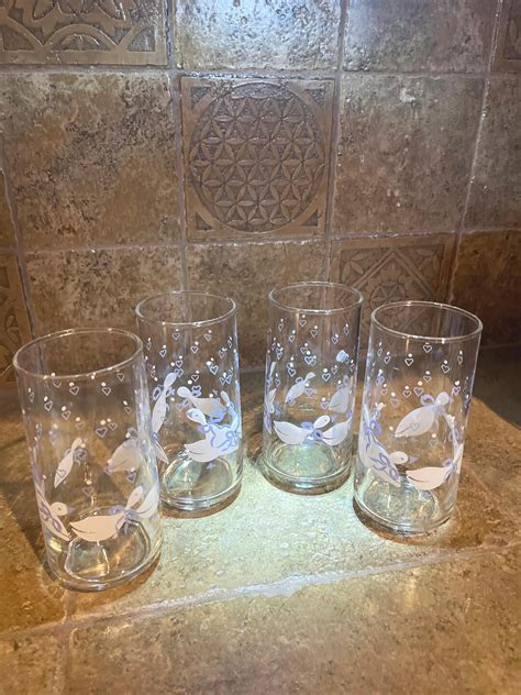 Crisa Cleary Glassware With Goose Geese A Set Of 3 Etsy