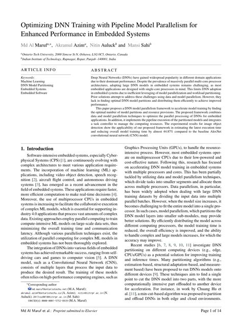 Pdf Optimizing Dnn Training With Pipeline Model Parallelism For