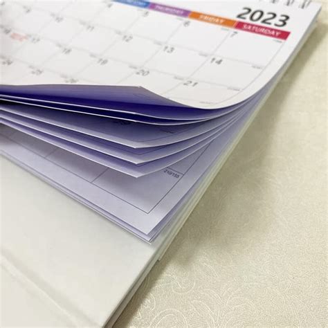 2023 소형 책상 달력 다채로운 월별 디자인 가정 또는 사무실용 계획 및 정리 9 인치 X 73 인치 인쇄제품