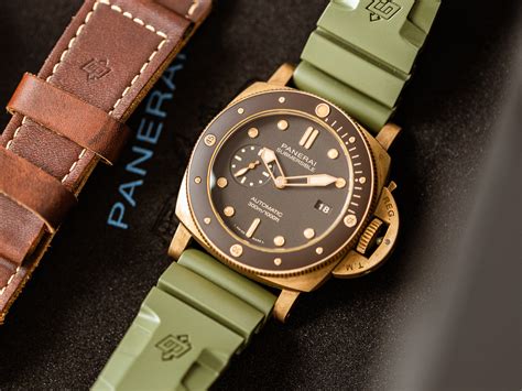 Panerai Submersible Pam00968 Bronzo Brwon Dial And Bezel Inlay Limited