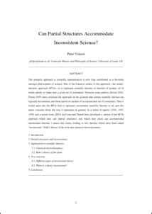 Can Partial Structures Accommodate Inconsistent Science Philsci Archive