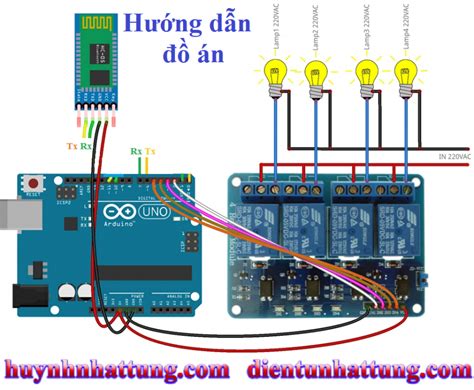 hc05 giao tiếp arduino bluetooth Đèn 220v relay arduino