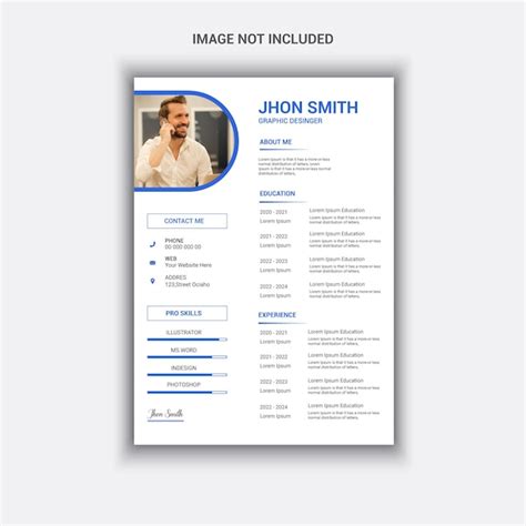 Premium Vector Vector Modern Simple Template For Curriculum