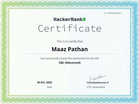 Sql Databases Mysql Data Hackerrank Certificateofcompletion