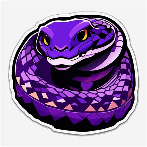 Premium Vector Amethystine Scrub Python Sticker Illustration