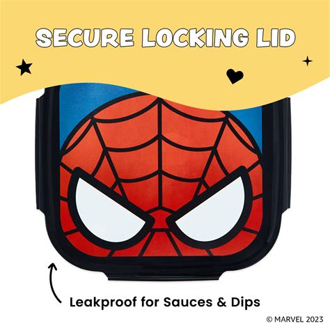 Yoobi X Marvel Spider Man Bento Box And Ice Pack 3 Compartment Lunch Box