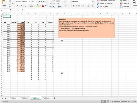 solved the given data represents quarterly sales in