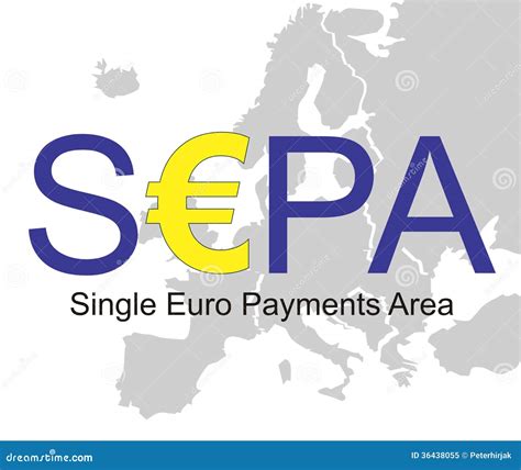 SEPA Single Euro Payments Area Stock Illustration Illustration Of