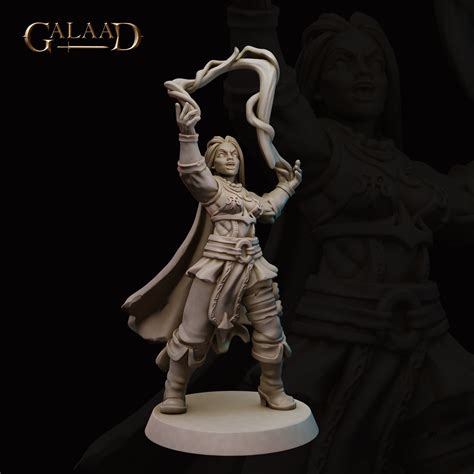 Casting Mage Female Mages And Fighters Fantasy Miniature Galaad