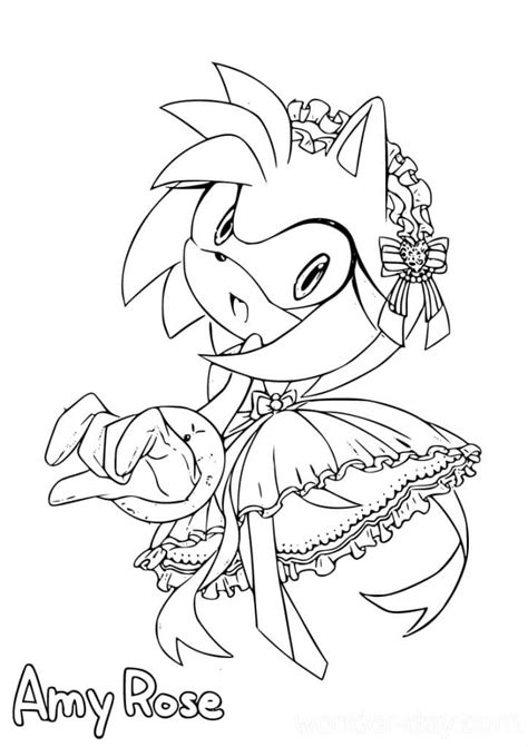 Very Beautiful Amy Rose Coloring Page Download Print Or Color Online