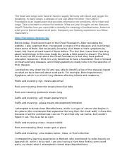 HIMA Week 3 Docx The Heart And Lungs Work Hand In Hand To Supply The