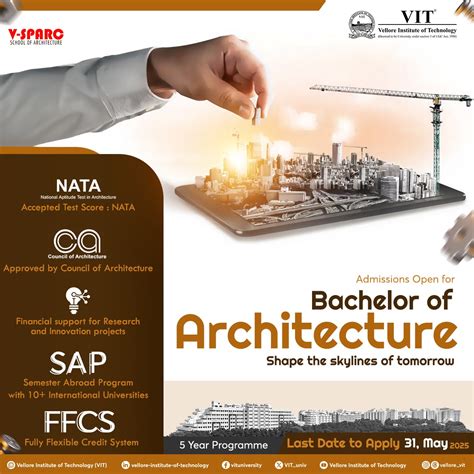 Vit From Floor Plans To Skylines Study Architecture At Vit Apply Now