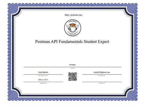 Postman Api Certification Automation Apitesting Request Built… Sejal Kamble