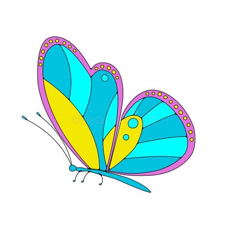 Colored Butterfly Vector Illustration Icon Butterfly Wings Side