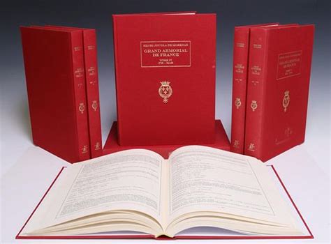 7 Library Shelf Books Grand Armorial Of France Sold At Auction On