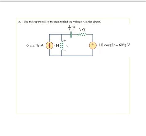 solved use the superposition theorem to find the voltage vx