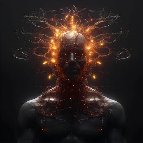 Premium Photo A Man With A Tree In His Head And The Word Fire On It