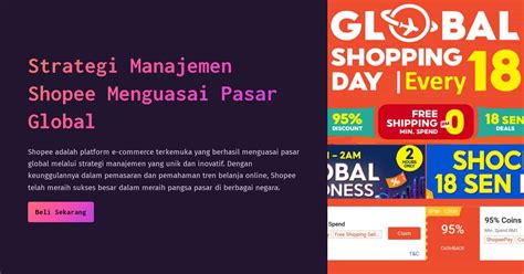 Strategi Manajemen Shopee Menguasai Pasar Global