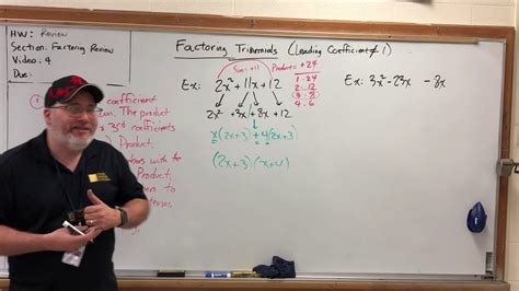Factoring Review 4 Factoring Trinomials Leading Coefficient ≠ 1 Youtube