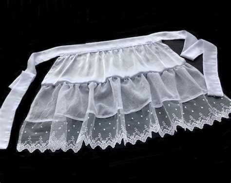 2 Ruffles Style Apron With Lace Ruffle Sexy Maid Apron For Bridal