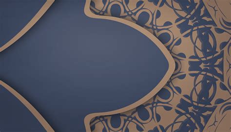 로고 또는 텍스트 아래 디자인을위한 추상적 인 갈색 패턴과 파란색의 Baner 0명에 대한 스톡 벡터 아트 및 기타 이미지