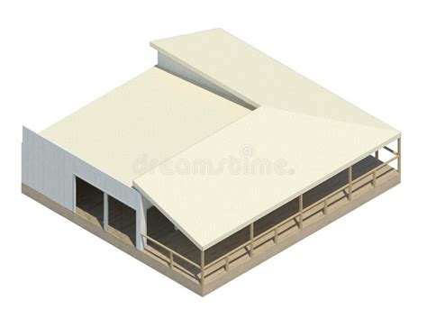3d Render Of The Small Building Stock Illustration Illustration Of