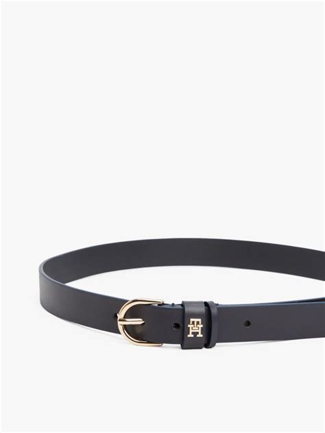 Essential TH Monogram Leather Belt Tommy Hilfiger