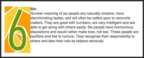 Numerology Number 6 Six Meaning Numerology Numbersix Number6