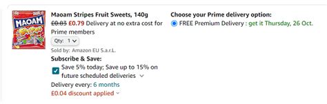 Maoam Stripes Fruit Sweets 140g 79p Amazon