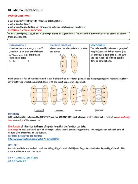 Expl Relations And Functions Pdf Function Mathematics Applied