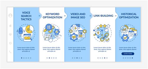Seo Marketing Trends Blue And White Onboarding Template Promo Campaign Responsive Mobile