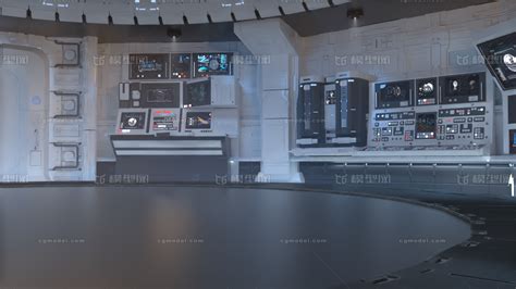 3d模型 科幻控制室模型 科幻场景模型库 Cinema 4dc4d模型下载 Cg模型网