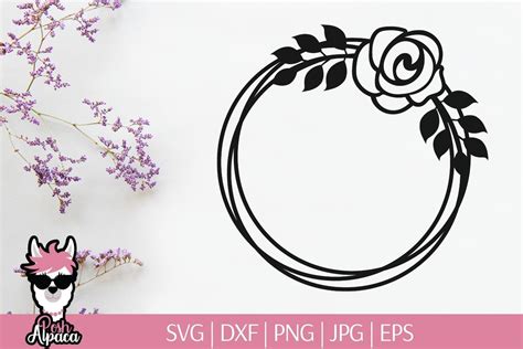 Floral Wreath Frame Monogram Graphic By PoshAlpaca Creative Fabrica