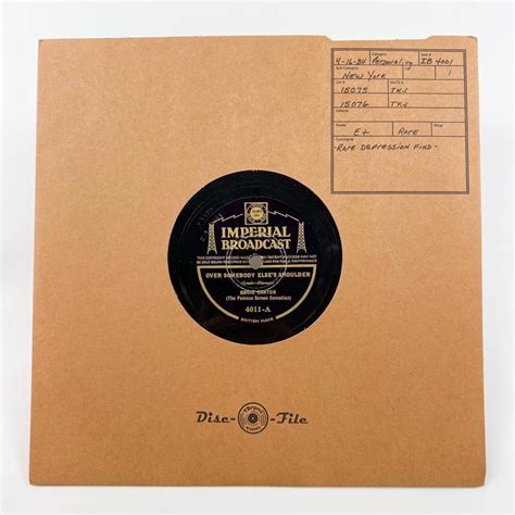 Lot Ib 4001 Eddie Cantor Over Somebody Elses Shoulder A The