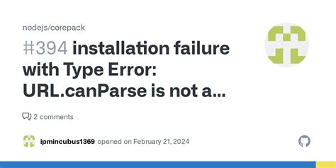 Installation Failure With Type Error CanParse Is Not A Function