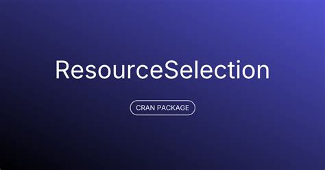 Resourceselection Resource Selection Probability Functions For Use