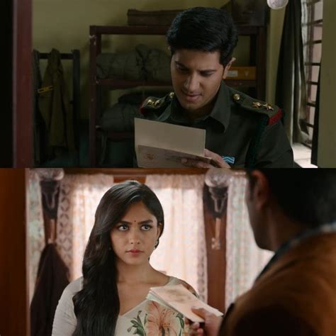 Sita Ramam Cute Love Couple Images Cute Couple Videos Cute Movie Scenes