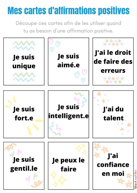 18 Cartes D Affirmations Positives Gratuites