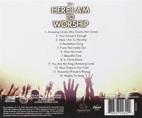 Maranatha Music Here I Am To Worship Vol Cd Eur Picclick Fr