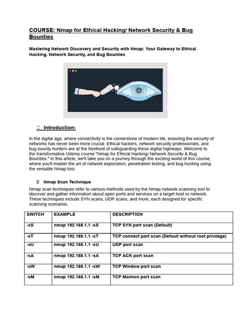2 Snapshot Of Nmap Scan Technique Pdf Transmission Control