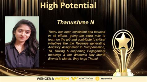 Thanushree N On Linkedin 🌟 Honored To Receive The High Potential Award