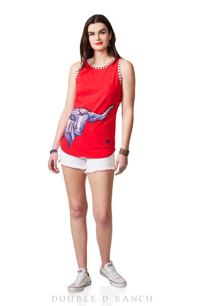 Double D Ranch Moon N Cow Tank Rocket Red Cowgirl Kim