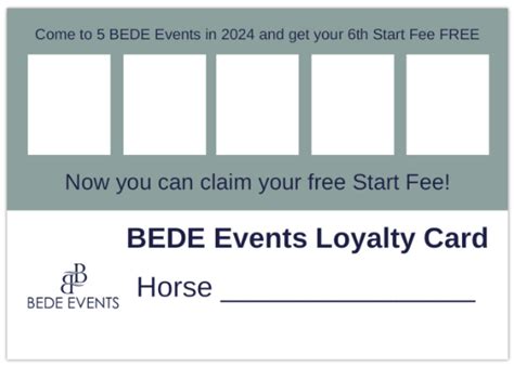 Loyalty Card Bede Events