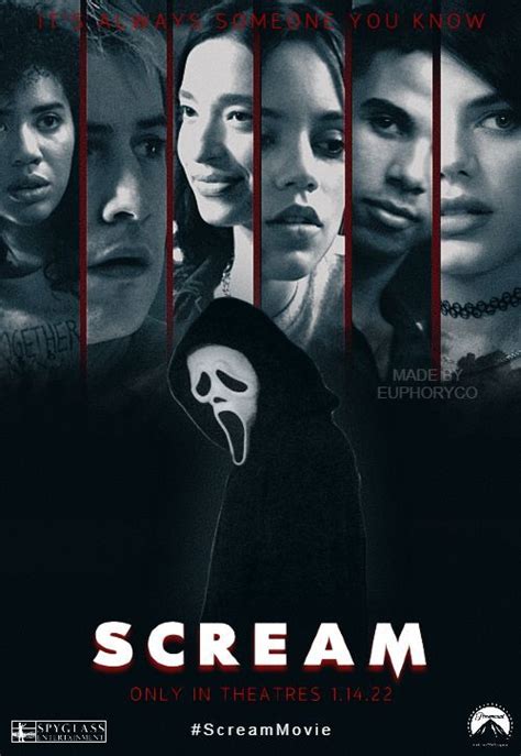 Scream 2022 Concept Poster Fanmade Ghostface Cast Filmes