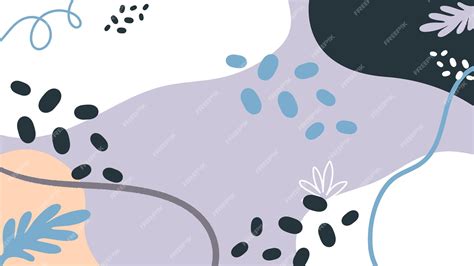 Premium Vector Cute Abstract Background With Hand Drawn Textures