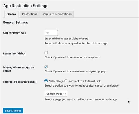 age verification popup documentation woocommerce