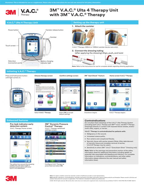 3m V A C Ulta 4 Therapy Unit Instructions