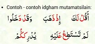 Idghom Mutamatsilain Pengertian Dan Contohnya Lengkap Ilmu Tajwid