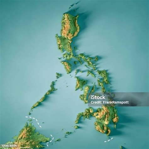 フィリピンの 3d レンダリング地形図の色の境界線 地図のストックフォトや画像を多数ご用意 地図 3d フィリピン Istock