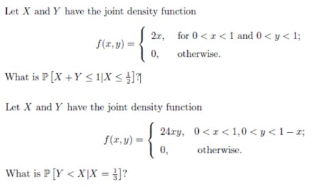 Solved Let X And Y Have The Joint Density Function Chegg